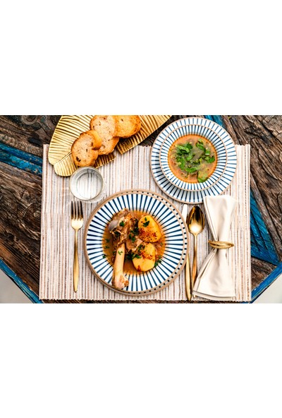 Porland Gün Işığı 24 Parça 6 Kişilik Porselen Yemek Takımı