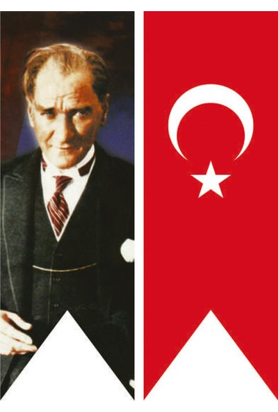 Atatürk ve Türk Bayrağı Kırlangıç Ikili Set 50 x 200 cm