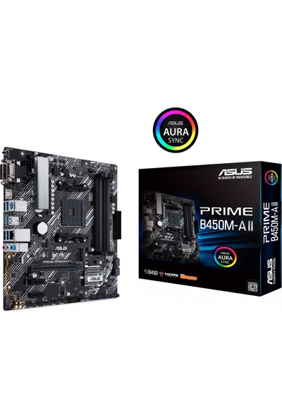 Asus Prime B450M-A II Amd B450 DDR4 4400 MHz (OC) Am4 mAtx Anakart Asus Prime B450M-A II Amd B450 DDR4 4400 MHz (OC) Am4 mAtx Anakart