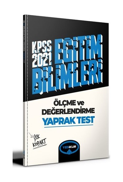 Yediiklim Yayınları KPSS 2021 Eğitim Bilimleri Ölçme ve Değerlendirme Çek Kopart Yaprak Test