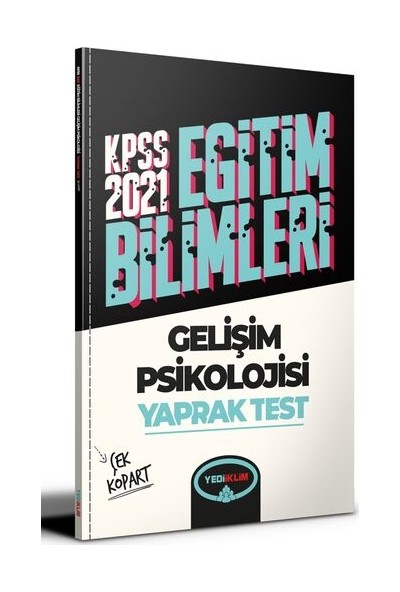 Yediiklim Yayınları KPSS 2021 Eğitim Bilimleri Gelişim Psikolojisi Çek Kopart Yaprak Test Yediiklim Yayınları KPSS 2021 Eğitim Bilimleri Gelişim Psikolojisi Çek Kopart Yaprak Test