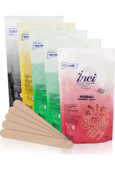 İnci Ağda 5 Kutu - Klasik, Peeling Etkili Siyah, Pudralı, 2 Azulen İnci Ağda 5 Kutu - Klasik, Peeling Etkili Siyah, Pudralı, 2 Azulen