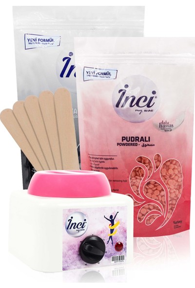 İnci Ağda 2 Kutu - Pudralı ve Siyah Peeling Etkili + Ağda Makinesi İnci Ağda 2 Kutu - Pudralı ve Siyah Peeling Etkili + Ağda Makinesi