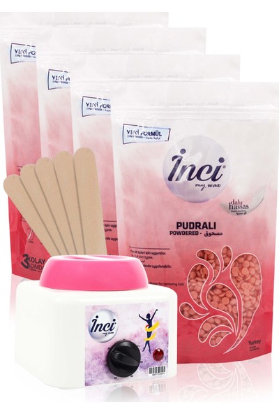 İnci Ağda 4 Kutu - Pudralı Özel Bölgeler İçin + Ağda Makinesi İnci Ağda 4 Kutu - Pudralı Özel Bölgeler İçin + Ağda Makinesi
