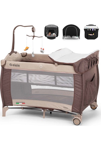Elele Lucca Dönenceli Oyun Parkı 70 x 110 cm Kahve