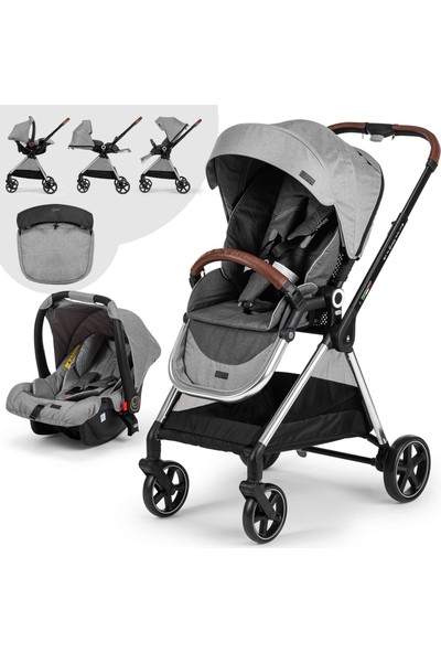 Elele Mido Travel Sistem Bebek Arabası Gri-Siyah