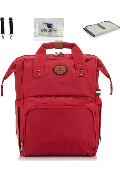 EleleLife Nolita 2 Anne Bebek Bakım Sırt Çantası Bordo