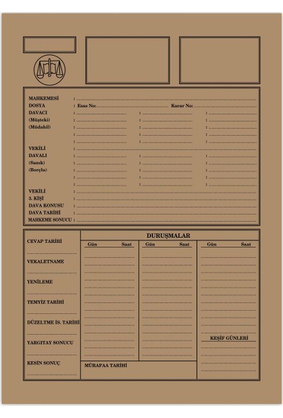 Kaya Büro Ofis Dava İcra Avukat Dosyası Kraft Küçük Boy 1. Kalite 50'li Kaya Büro Ofis Dava İcra Avukat Dosyası Kraft Küçük Boy 1. Kalite 50'li