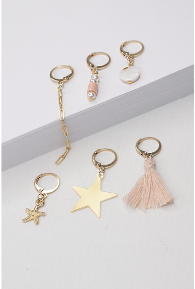 New Obsessions Çoklu Yıldız Küpe Seti