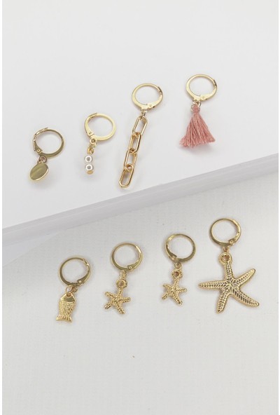 Deniz Yıldızlı Küpe Seti