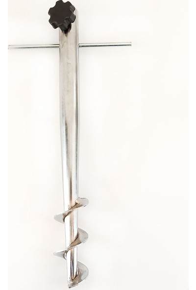 Bimbambom Plaj Şemsiye Kazığı, Metal Sıkma Aparatlı Bahçe Plaj Demir Kazığı