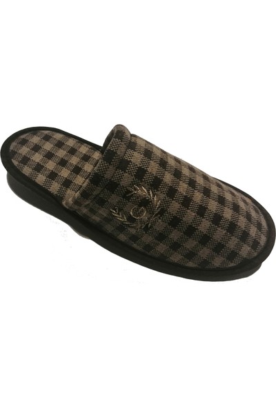 Elis Erkek Tüylü Ev Terlik Kahve