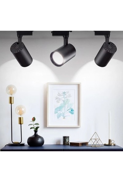 Real LED 2 Metre Siyah Ray 6'lı Siyah LED Ray Spot Gün Işığı 3200 K Real LED 2 Metre Siyah Ray 6'lı Siyah LED Ray Spot Gün Işığı 3200 K