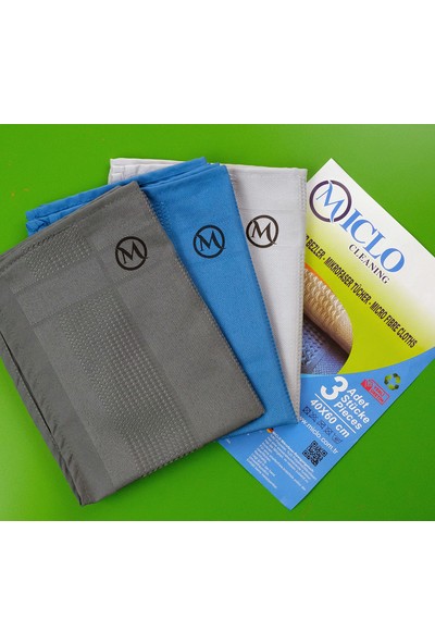 Miclo Cleaning Mikrofiber Bez 3'Lü Set Miclo Cleaning Mikrofiber Bez 3'Lü Set