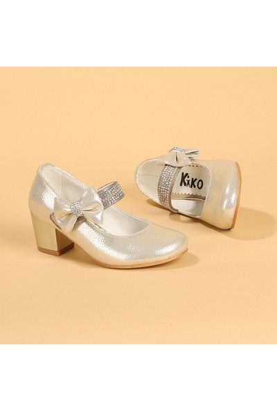 Kiko 752 Vakko Günlük Kız Çocuk 4 cm Topuk Babet Ayakkabı
