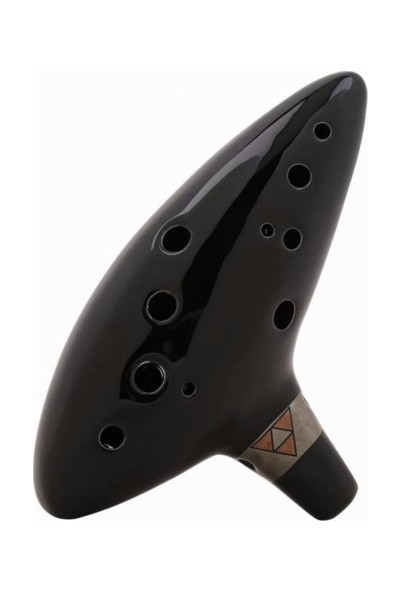 Cox 12 Delikli Seramik Okarina Siyah