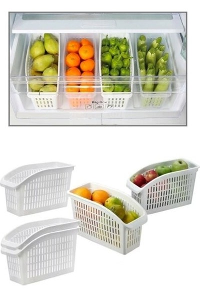 Meleni Home Buzdolabı İçi Sebze Meyve Düzenleyici Organizer 4 Adet Meleni Home Buzdolabı İçi Sebze Meyve Düzenleyici Organizer 4 Adet