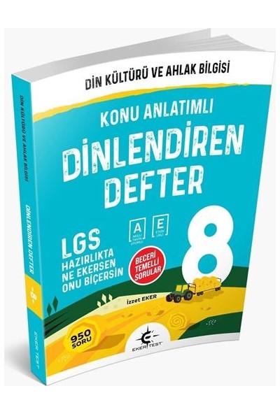 Eker Test 8. Sınıf Dinlendiren Defter Eker Test 8. Sınıf Dinlendiren Defter