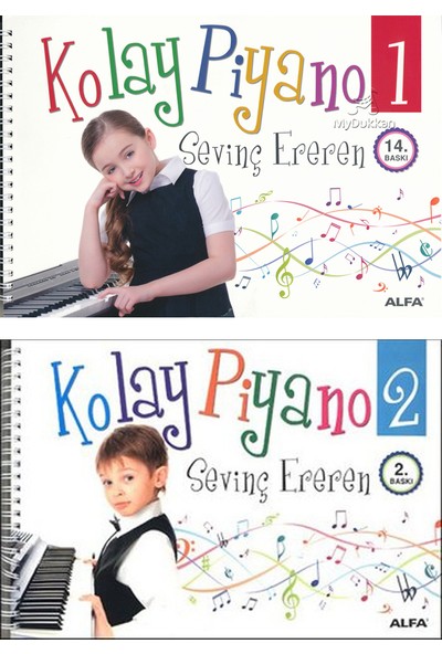 Kolay Piyano 1 + Kolay Piyano 2 - Sevinç Ereren 2 Kitap Set Kolay Piyano 1 + Kolay Piyano 2 - Sevinç Ereren 2 Kitap Set