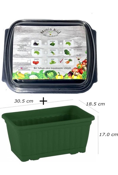 Minia Bahçe Minia Kid Havuç Çimlendirme Kiti ve Saksı Minia Bahçe Minia Kid Havuç Çimlendirme Kiti ve Saksı