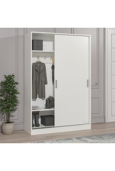 Missia Mobilya Napoli Sürme Kapaklı Portmanto Beyaz-Beyaz Missia Mobilya Napoli Sürme Kapaklı Portmanto Beyaz-Beyaz