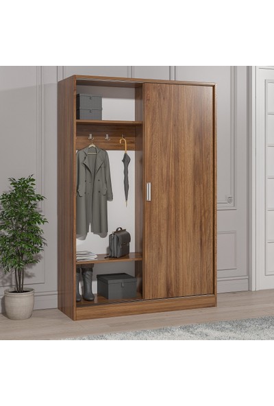 Missia Mobilya Napoli Sürme Kapaklı Portmanto Ceviz-Ceviz Missia Mobilya Napoli Sürme Kapaklı Portmanto Ceviz-Ceviz