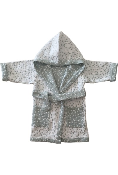 Mutlu Gün Marketi Müslin Bornoz 2-5 Yaş Çift Taraflı Taş Desenli Yeşil Mutlu Gün Marketi Müslin Bornoz 2-5 Yaş Çift Taraflı Taş Desenli Yeşil