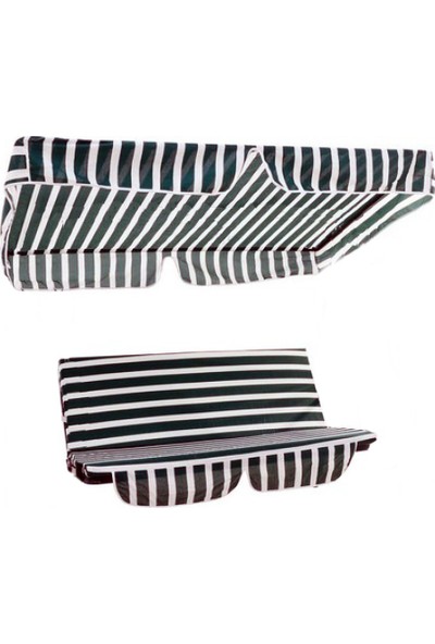 Niron Süngerli Bahçe Salıncağı Minderi 2 Kişilik Kılıflı Salıncak Minderi 2 Parçalı Süngerli