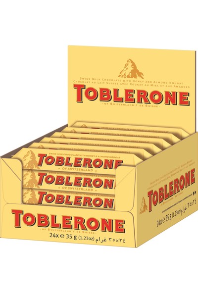 Toblerone Bal Bademli Çikolata 35 gr 24'lü Paket Toblerone Bal Bademli Çikolata 35 gr 24'lü Paket