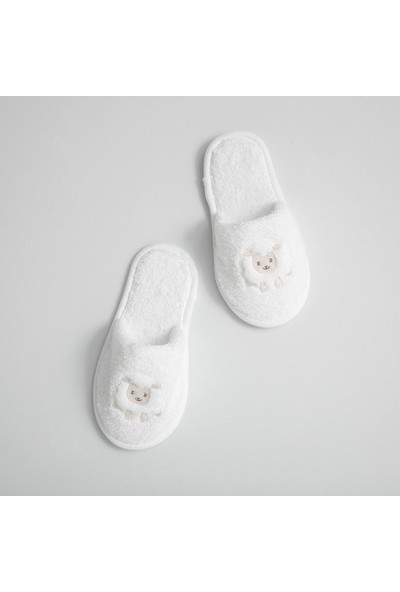 Chakra Lamb Terlik Beyaz