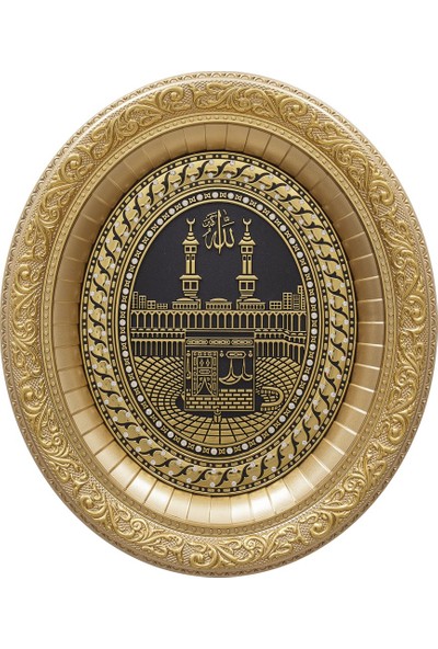 Güneş Hediyelik 32x37 cm Oval Mekke Tablo