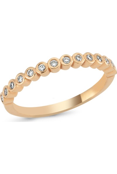 Pırlant 0,17 Karat Yarımtur Pırlanta Yüzük