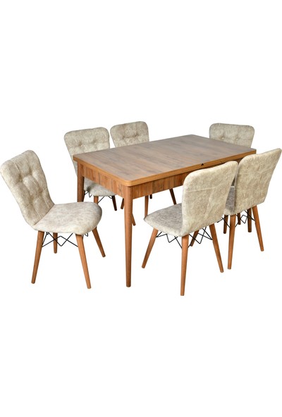 Efe Amalfi Kelebek Açılır Ahşap Ayaklı 6 Kişilik Yemek Masası Efe Amalfi Kelebek Açılır Ahşap Ayaklı 6 Kişilik Yemek Masası