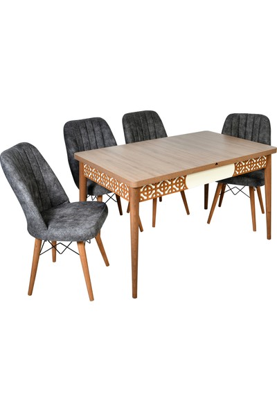 Efe Sümela Gold Kelebek Açılır Ahşap Ayaklı 4 Kişilik Yemek Masası Efe Sümela Gold Kelebek Açılır Ahşap Ayaklı 4 Kişilik Yemek Masası