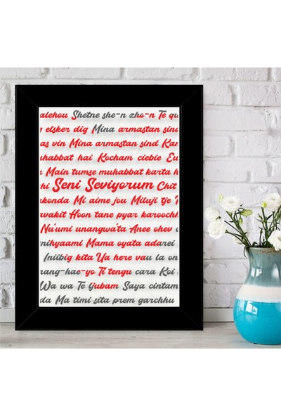 E-Hediyeci 100 Dilde Seni Seviyorum Çerçeveli Pano E-Hediyeci 100 Dilde Seni Seviyorum Çerçeveli Pano