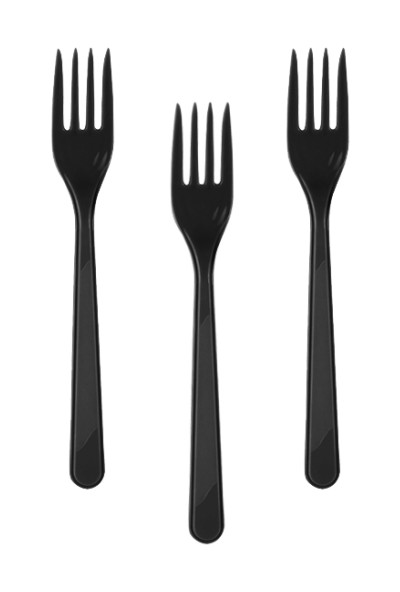 Adal Siyah Plastik Çatal