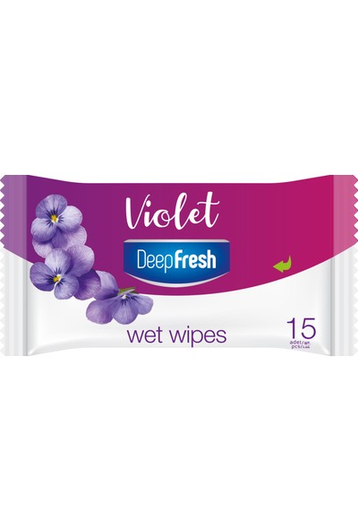 Deep Fresh Flower Islak Cep Mendili Violet 15 Yaprak Deep Fresh Flower Islak Cep Mendili Violet 15 Yaprak