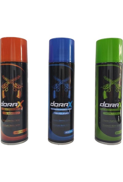 Dorax 3'lü Tabanca Tam Takım Yağ Bakım Seti Dorax 3'lü Tabanca Tam Takım Yağ Bakım Seti