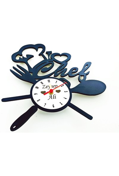 Syz Mutfağınız Için Özel Dekoratif Chef Duvar Saati