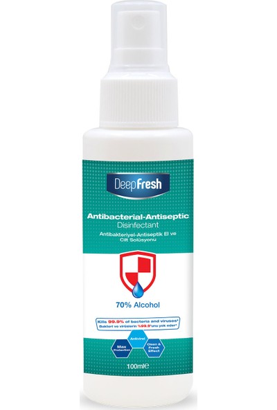 Deep Fresh Antiviral Antibakteriyel Sprey Dezenfektan 100 ml Deep Fresh Antiviral Antibakteriyel Sprey Dezenfektan 100 ml