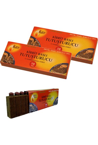 Kav 10'lu Kibrit Başlı Tutuşturucu ''2paket''
