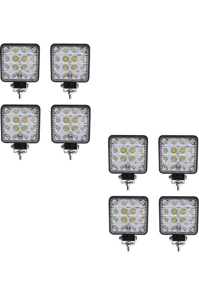 Forza Off Road Beyaz Işık Sis Farı Lambası 16 LED Kare 12-24 V 8 Adet Forza Off Road Beyaz Işık Sis Farı Lambası 16 LED Kare 12-24 V 8 Adet