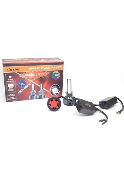 Kgn H1 Şimşek Etkili Mini LED Xenon Set 8600 Lümen Kgn H1 Şimşek Etkili Mini LED Xenon Set 8600 Lümen