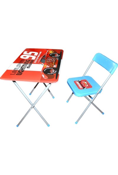 Vardem Cars Çocuk Oyuncak Ders Çalışma Masası ve Sandalyesi