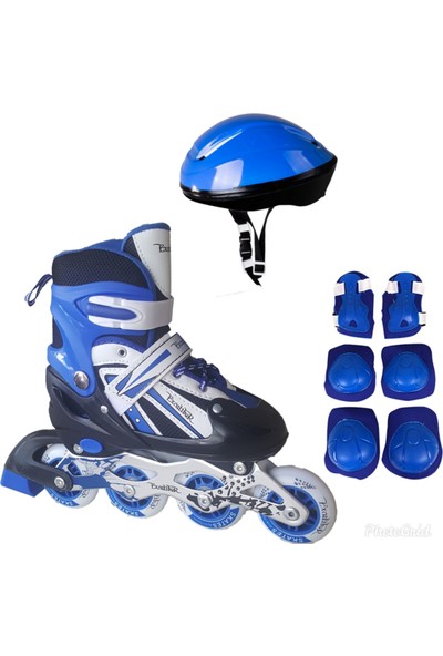 Asya Oyuncak Çift Sıra Ayarlanabilir Alıştırma Pateni + Kask + Dizlik Seti (Mavi 38-41) Asya Oyuncak Çift Sıra Ayarlanabilir Alıştırma Pateni + Kask + Dizlik Seti (Mavi 38-41)