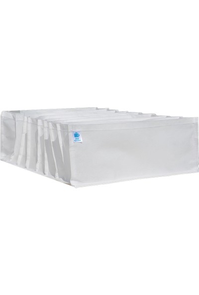 Mia Home Production Beyaz - Large Boy / 8 Gözlü Çekmece Dolap Içi Düzenleyici - Organizer
