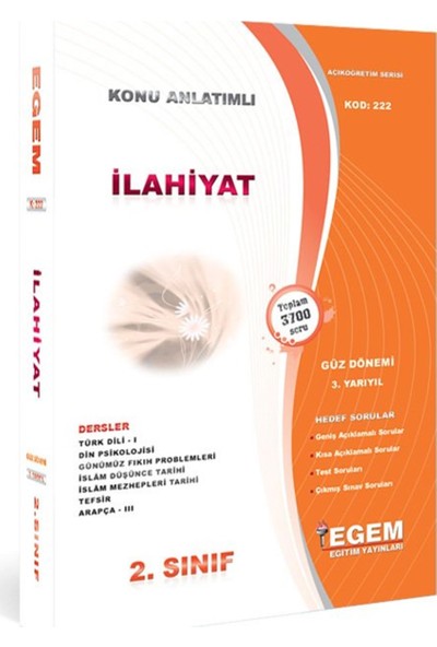 AÖF Ilahiyat 2. Sınıf Güz Dönemi Egem Yayınları AÖF Ilahiyat 2. Sınıf Güz Dönemi Egem Yayınları