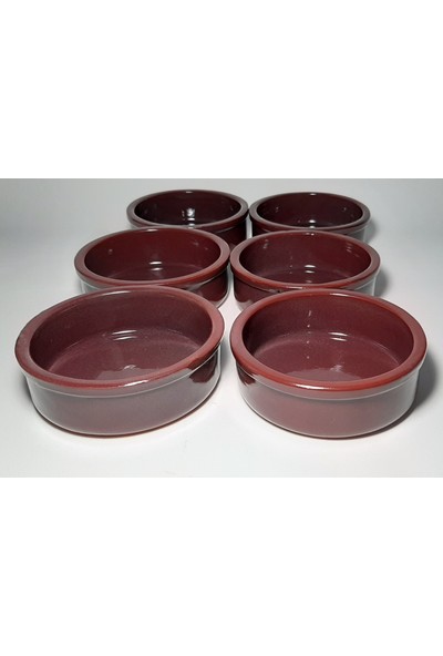 Bnb Tableware Bordo Renkli Sırlı Toprak Güveç Sütlaç Kasesi