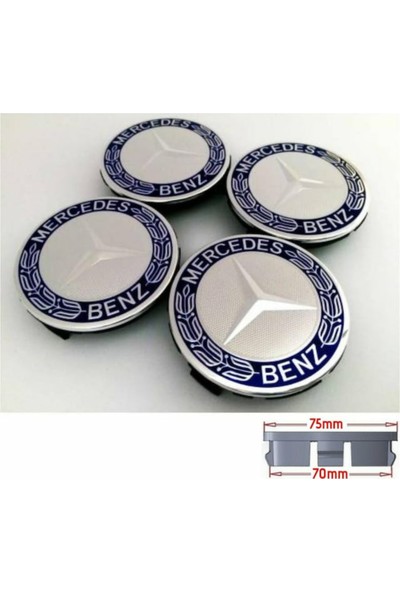 OEM Mercedes Jant Göbeği Kabartmalı 75 mm (4'lü Set) OEM Mercedes Jant Göbeği Kabartmalı 75 mm (4'lü Set)