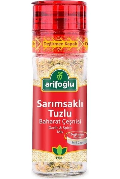 Arifoğlu Sarımsaklı Tuzlu Baharat 80 gr (Değirmen Kapak)